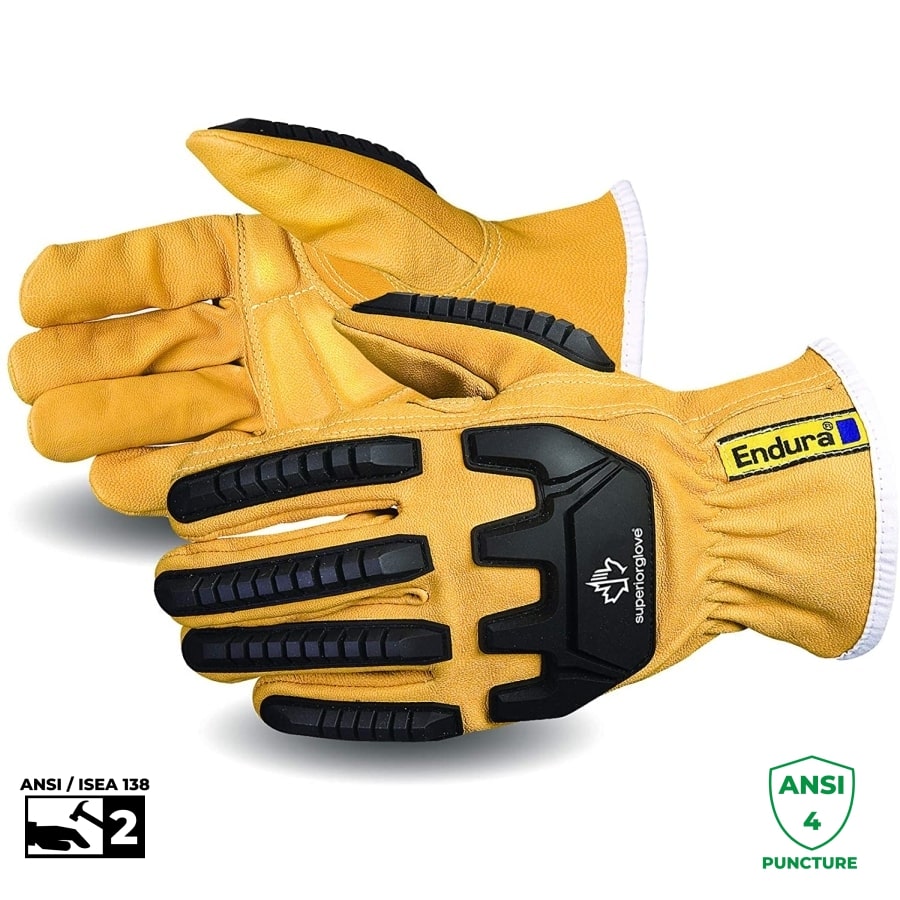 Impact-Resistant Goatskin Driver Gloves With Oilbloc™ - 378GKVSB – ergogo